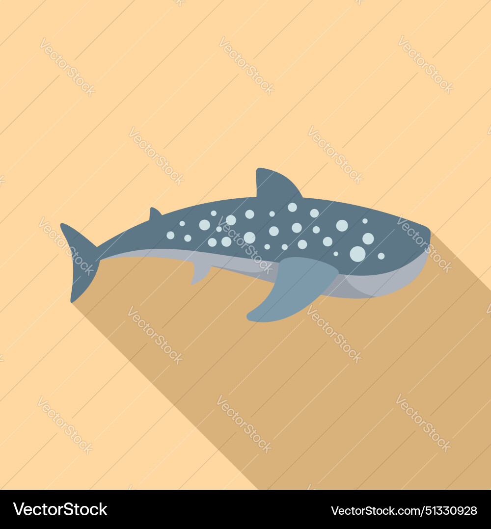 Flat design of a whale shark Royalty Free Vector Image