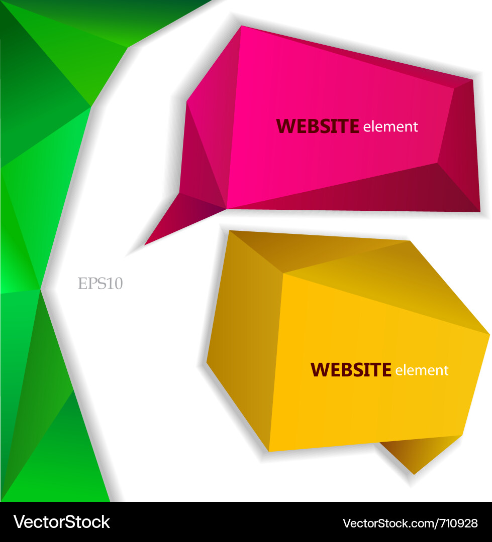 Geometric Origami Paper Banner Royalty Free Vector Image