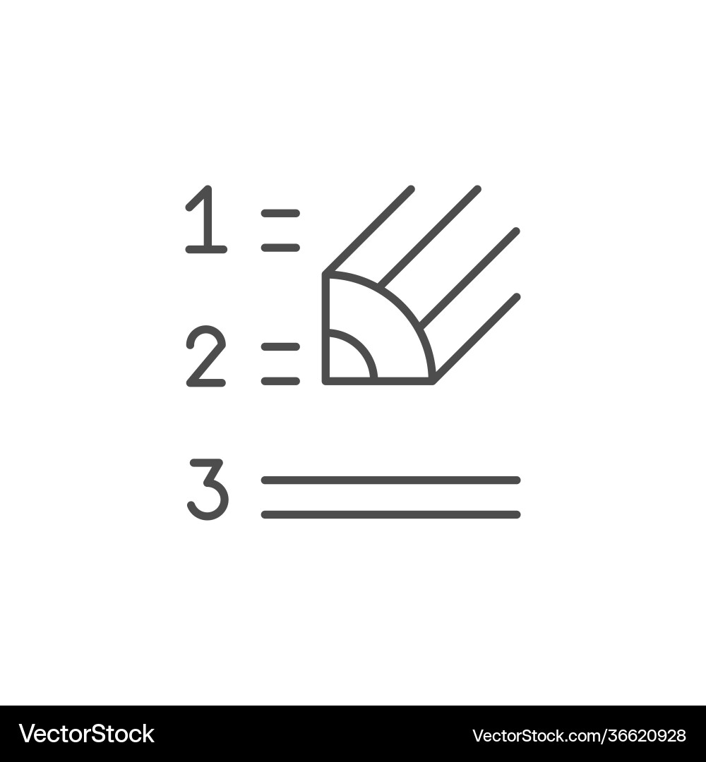 List writing line outline icon Royalty Free Vector Image
