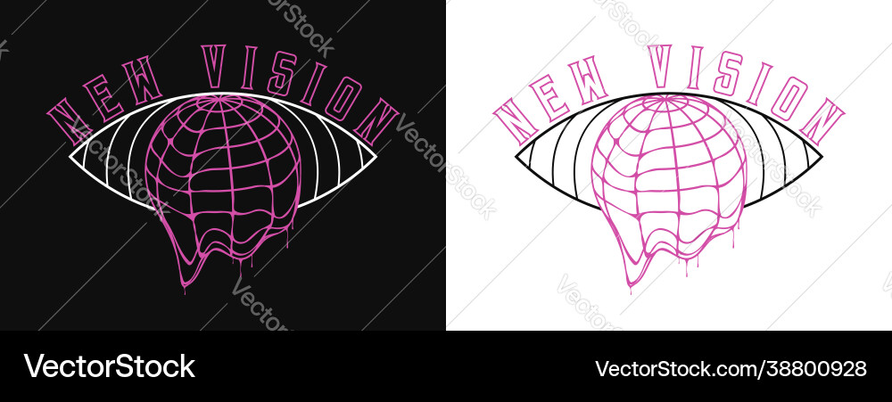 New vision slogan for t-shirt design Royalty Free Vector