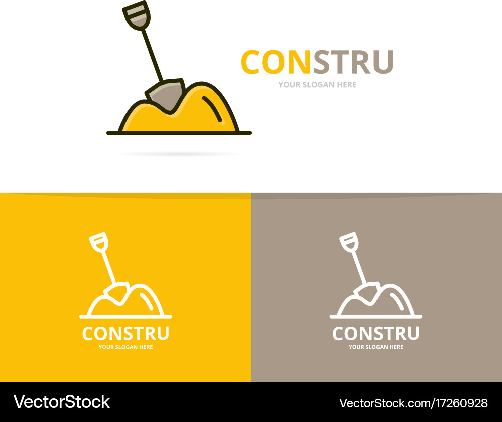 Pile of sand logo design template Royalty Free Vector Image