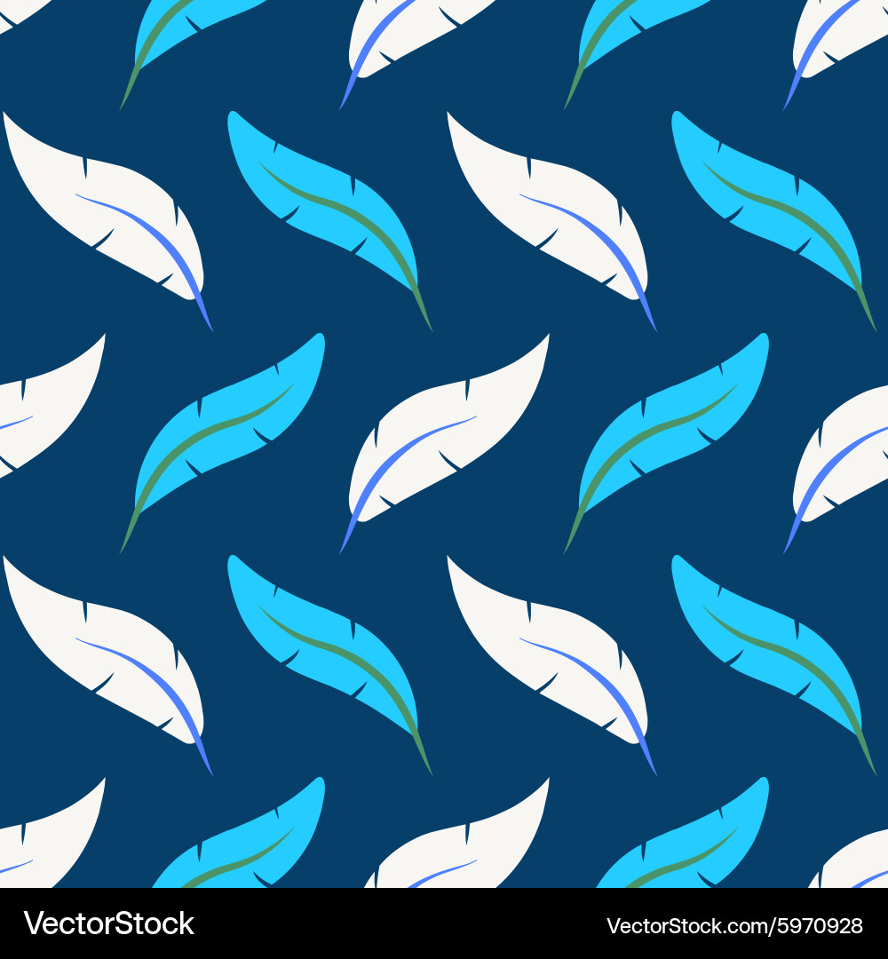 Nahtloser Hintergrund mit Feder Lizenzfreies Vektorbild