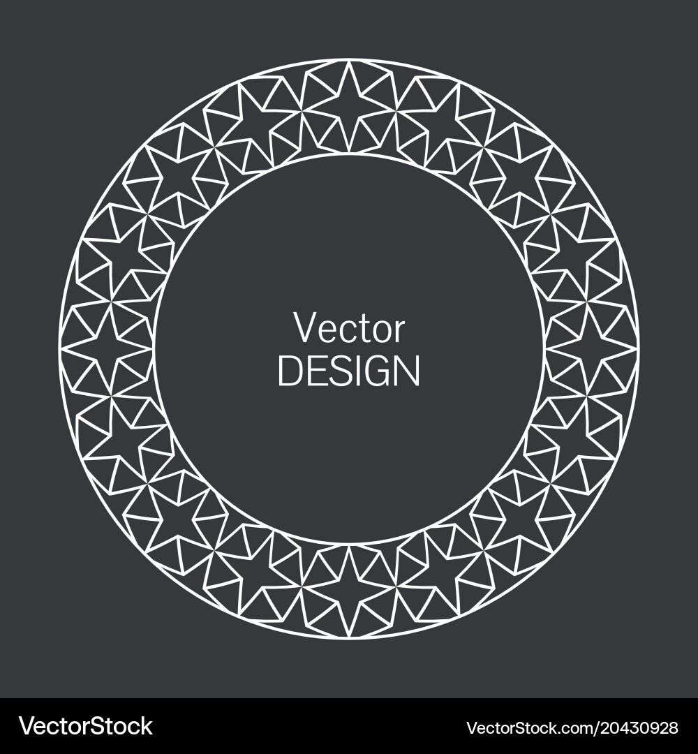 Simple circle frame Royalty Free Vector Image - VectorStock