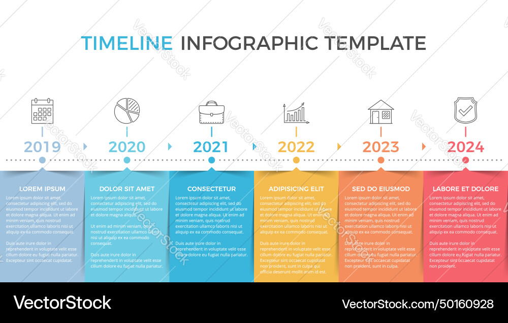 Timeline infographics template Royalty Free Vector Image