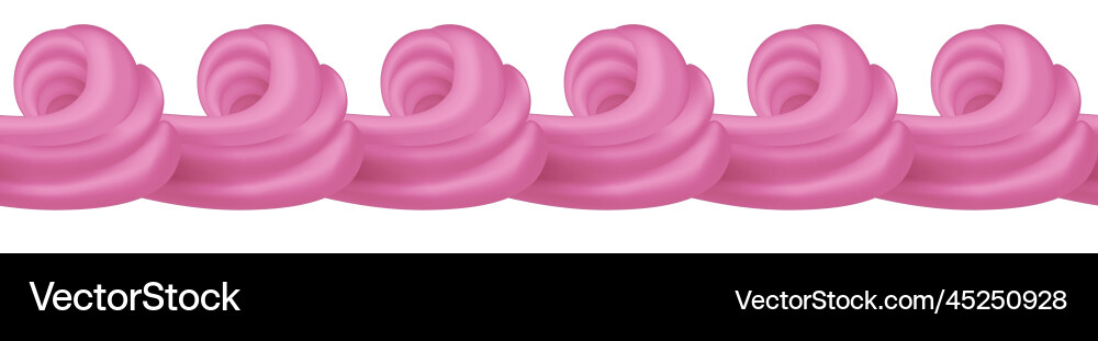 Whipped cream border Royalty Free Vector Image