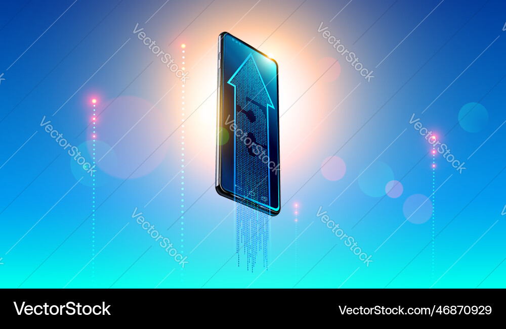 5g digital network symbol on screen modern Vector Image