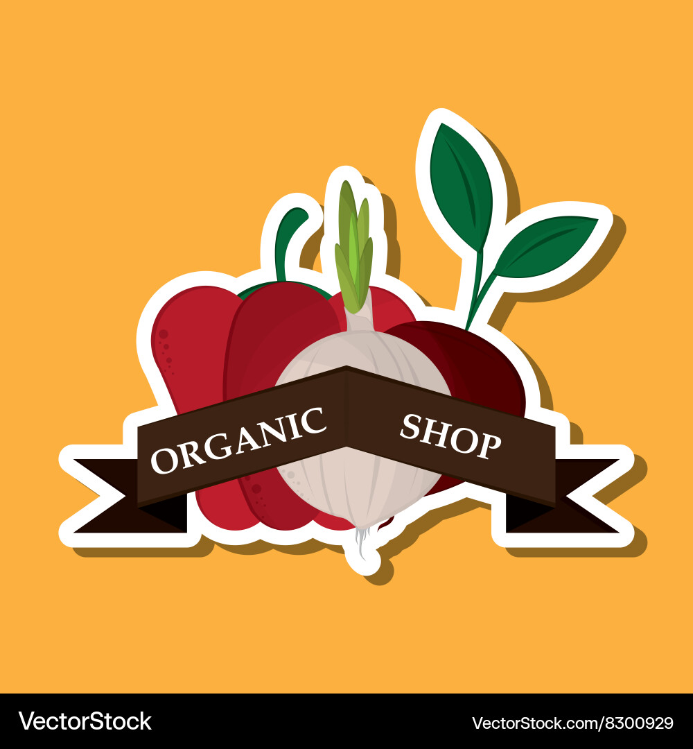 Bio-Shop Design Lizenzfreies Vektorbild - VectorStock