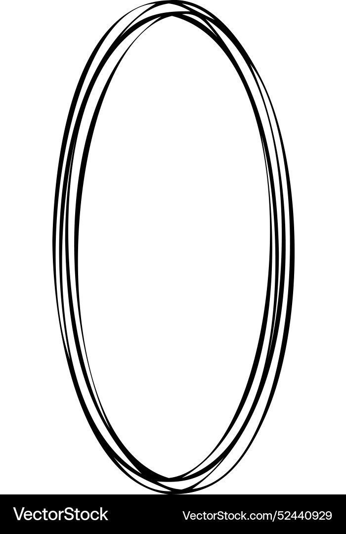 Black and white oval design circuit frame Vector Image