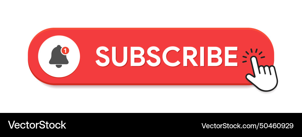 Button subscribe social media symbol Royalty Free Vector