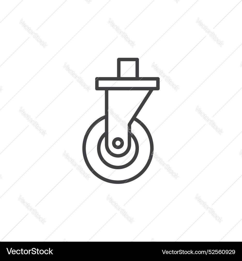 Cart trolley wheel icon set on white background Vector Image