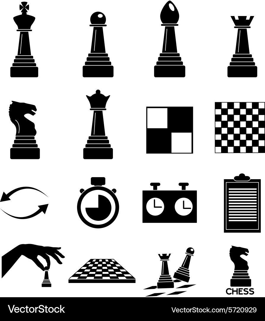 Chess icons set Royalty Free Vector Image - VectorStock