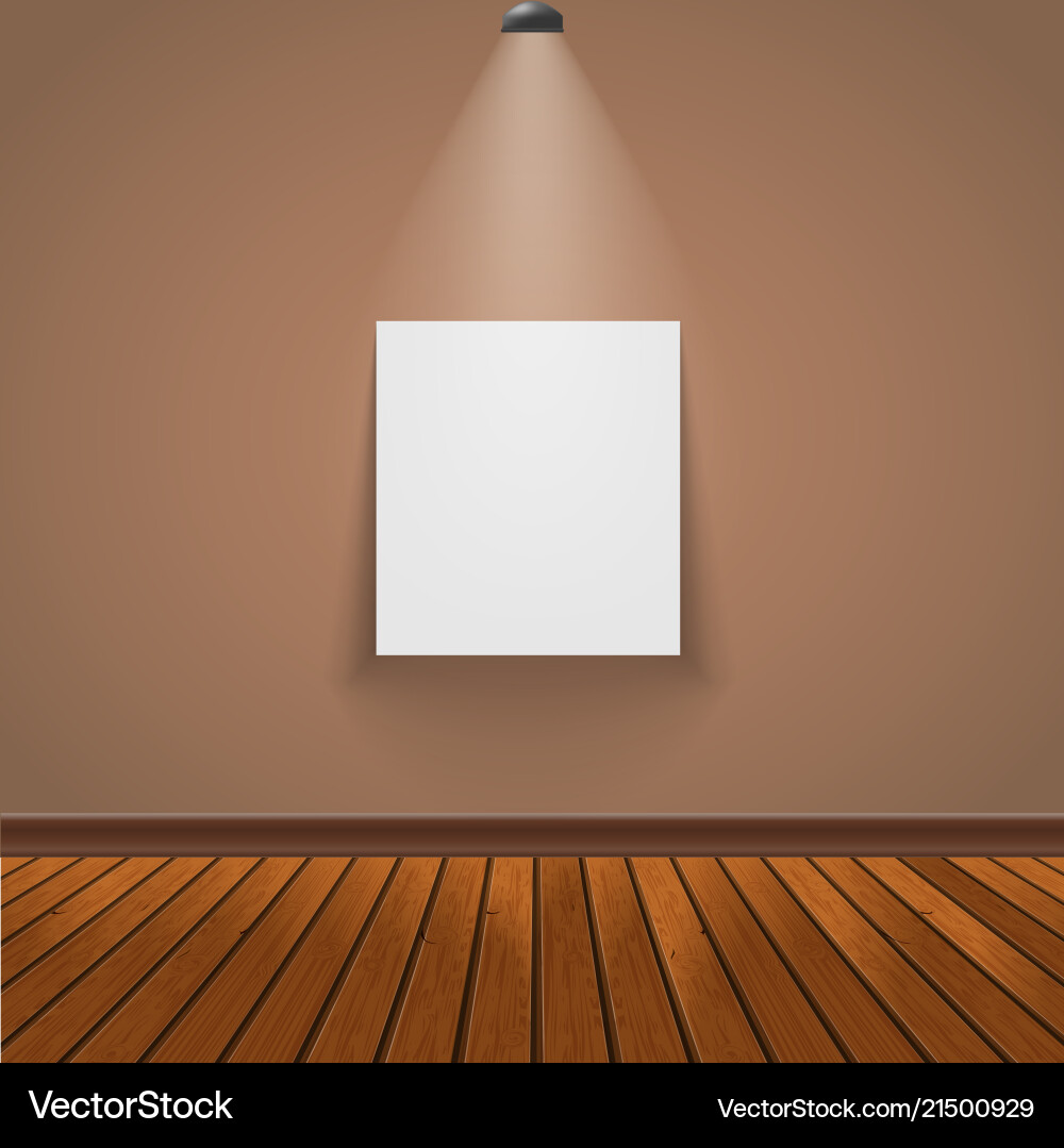 Gallery exhibition interior Royalty Free Vector Image