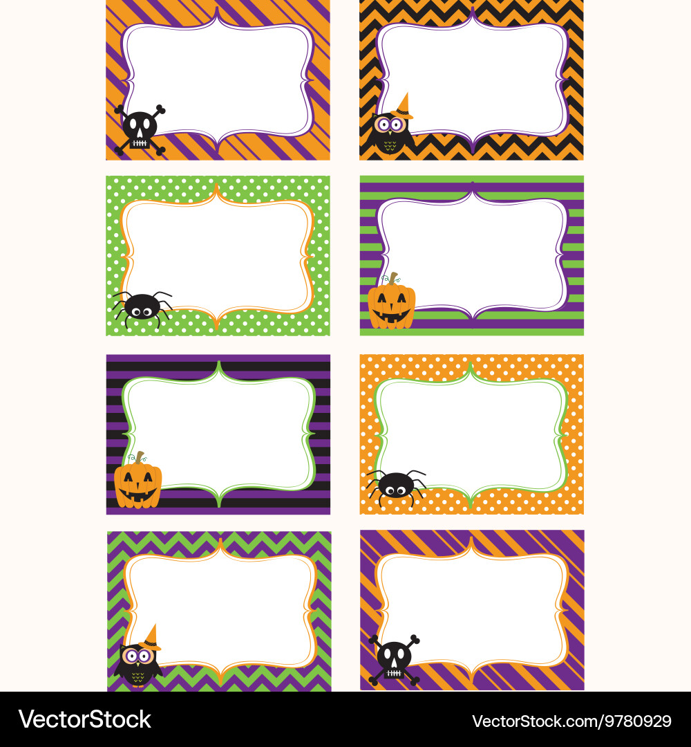 Halloween Printable Labels Royalty Free Vector Image