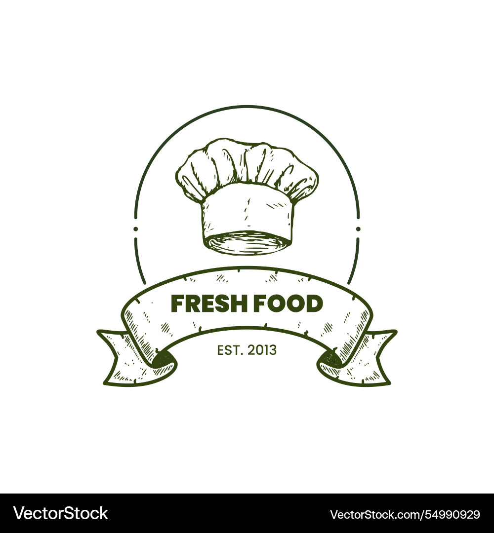 Hand-drawn cs food logo Royalty Free Vector Image