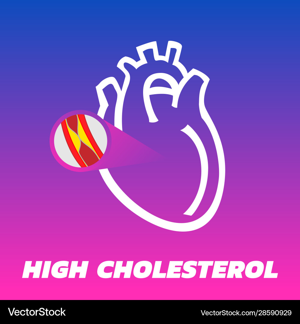 High cholesterol icon logo Royalty Free Vector Image