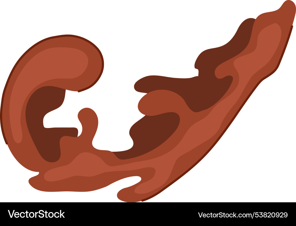 Kakao Schokoladenspritzer Cartoon Lizenzfreies Vektorbild