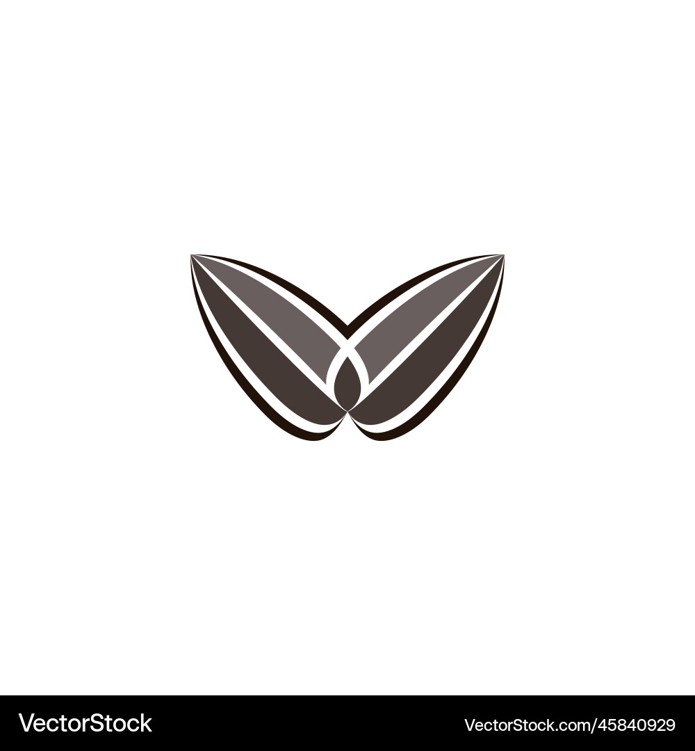 Sunflower seed logo icon Royalty Free Vector Image
