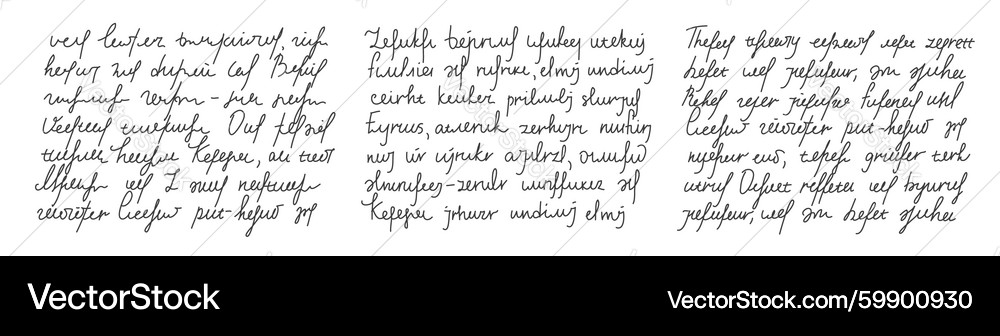 Cursive hand scribble with handwritten text Vector Image