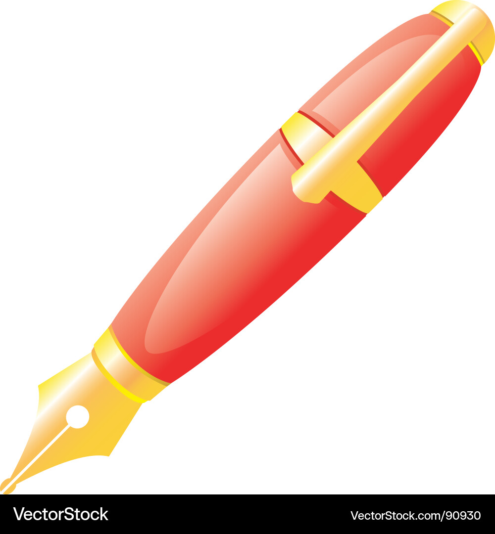 Ink pen Royalty Free Vector Image - VectorStock