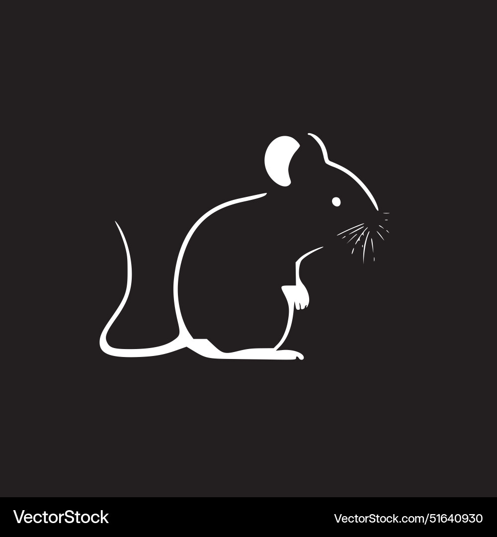 Mouse - black and white isolated icon Royalty Free Vector