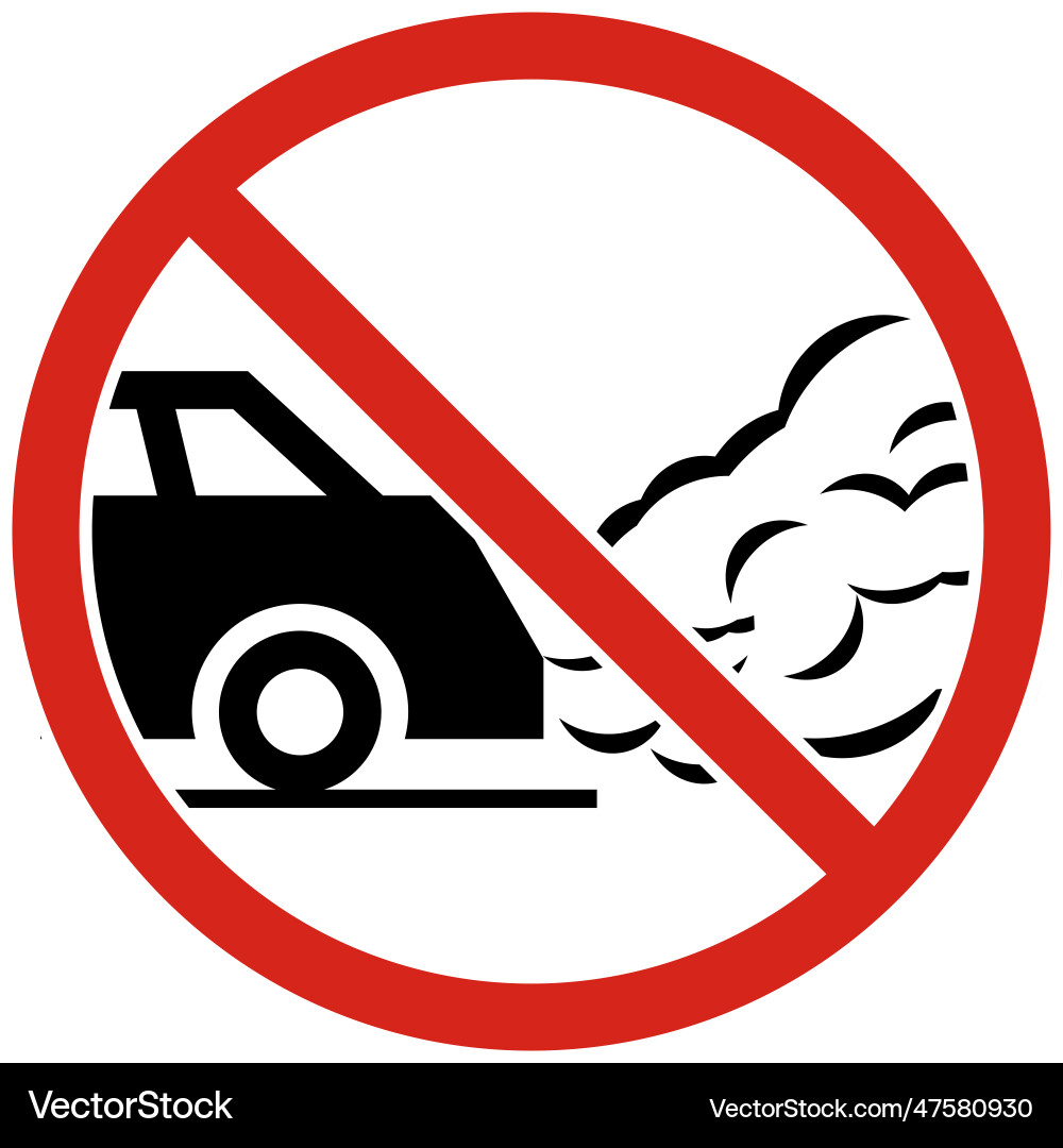 No idling 3 minute idle limit sign on white Vector Image