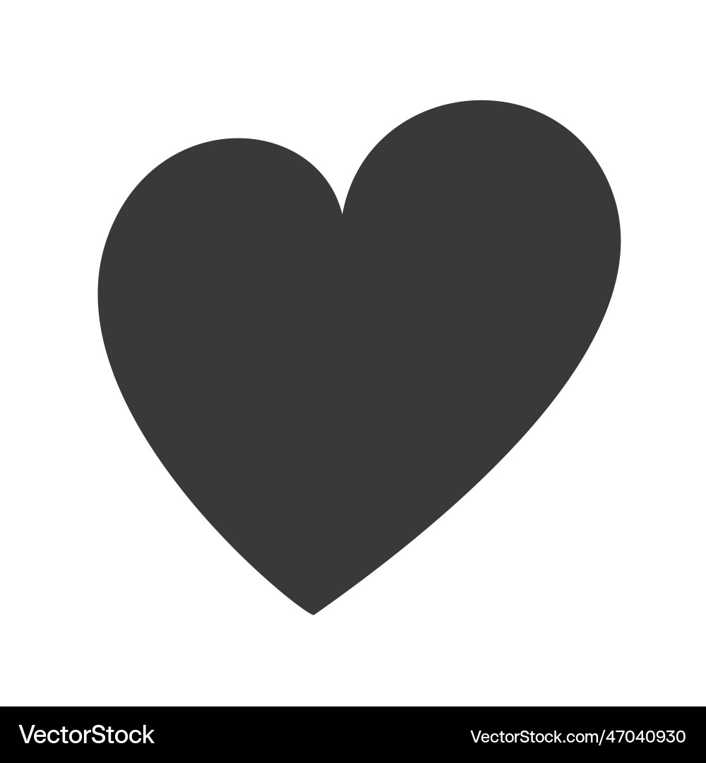 Silhouette heart Royalty Free Vector Image - VectorStock