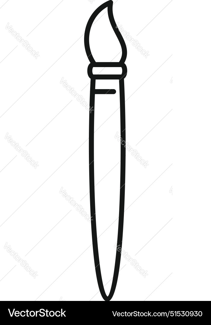 Simple line drawing of a brush Royalty Free Vector Image