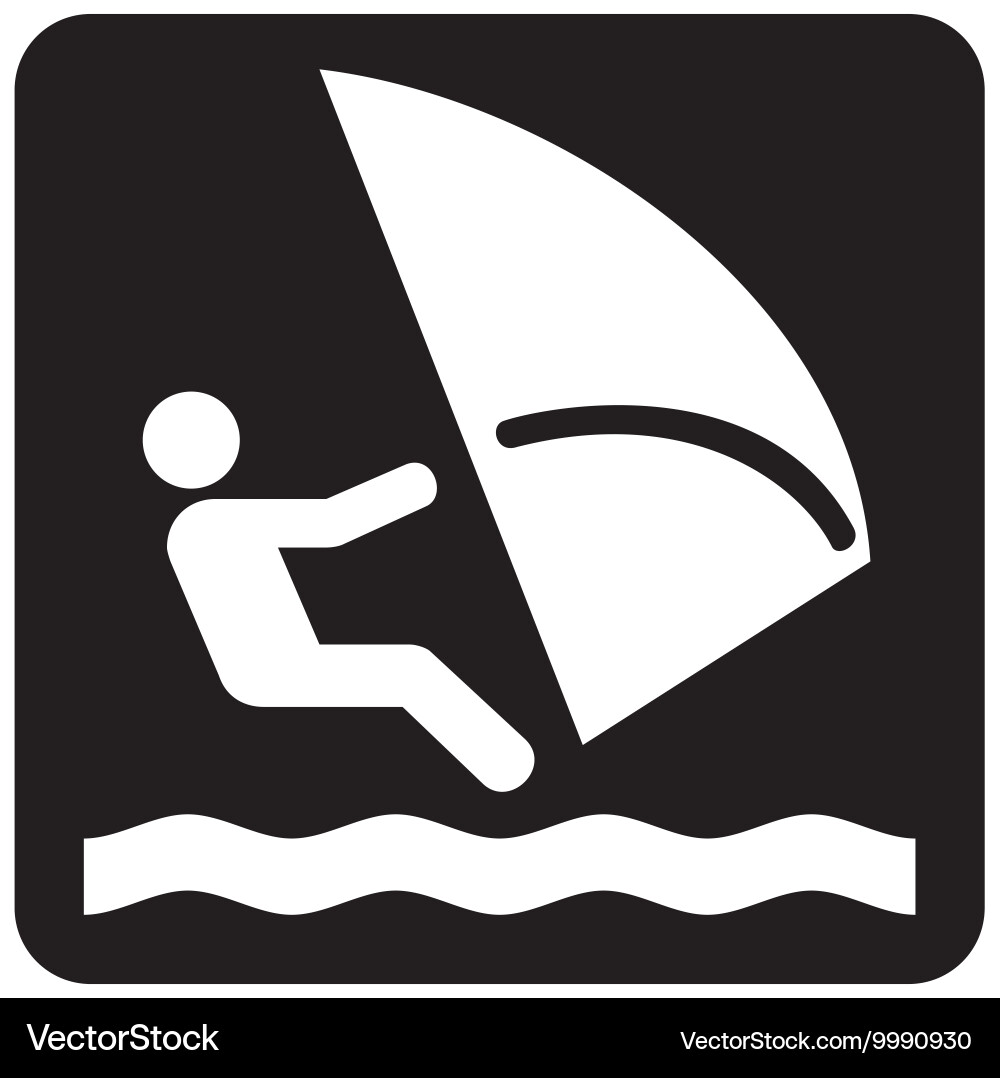 Wind surfing icon Royalty Free Vector Image - VectorStock