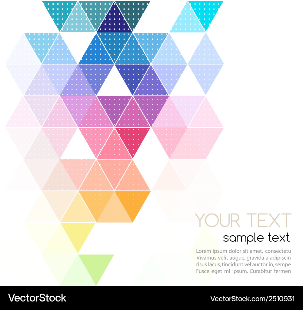 Abstract geometric banner with triangle Royalty Free Vector