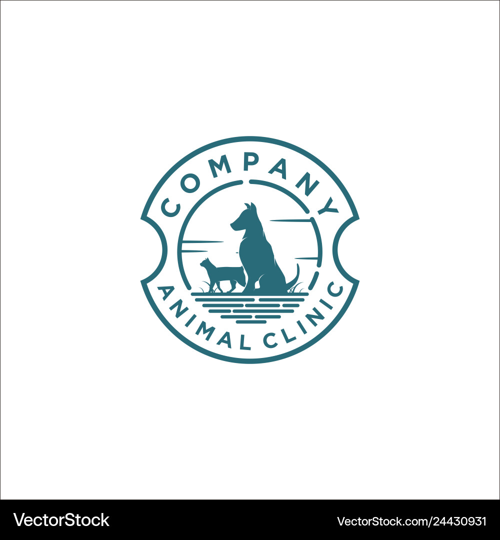 Animal clinic logo designs Royalty Free Vector Image