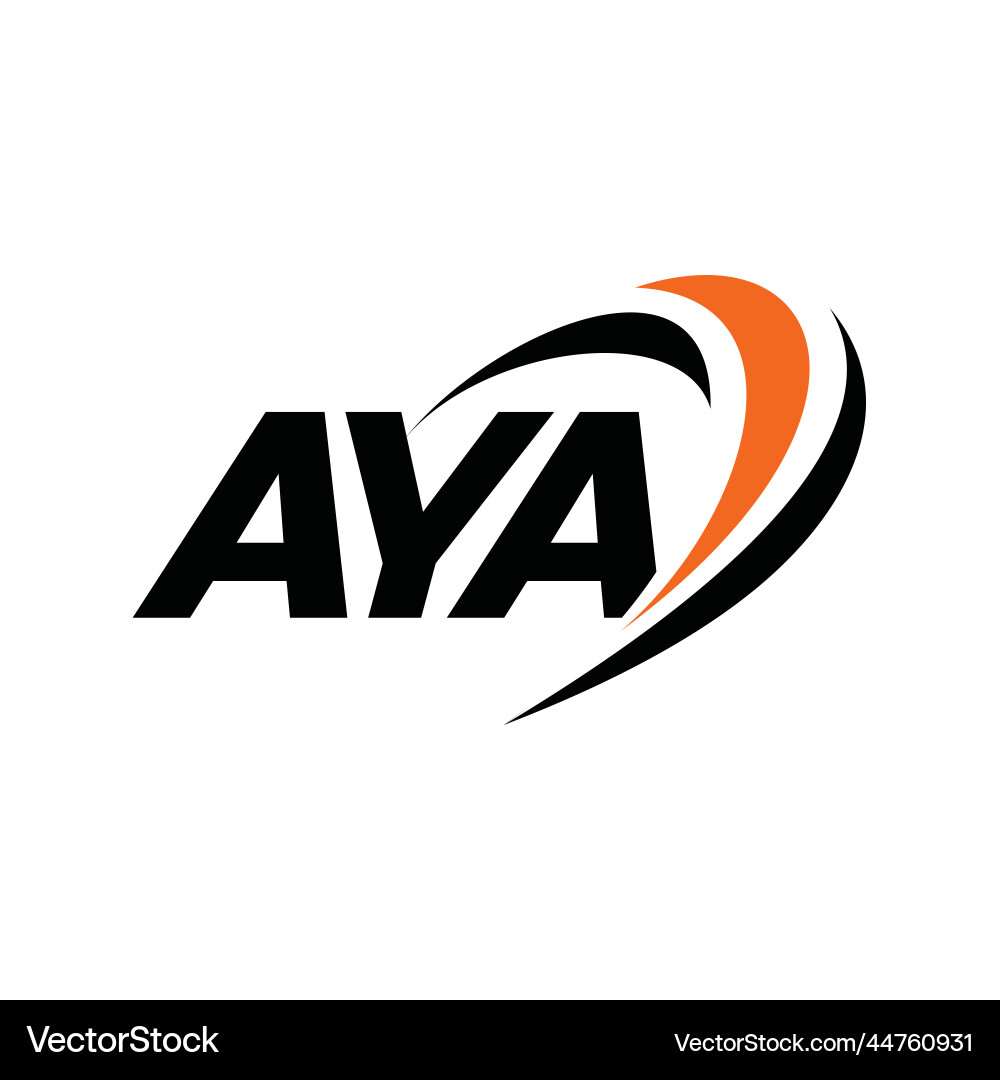 Aya monogram logo Royalty Free Vector Image - VectorStock