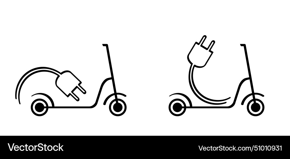 Battery charging for e bike or scooter ebike icon Vector Image
