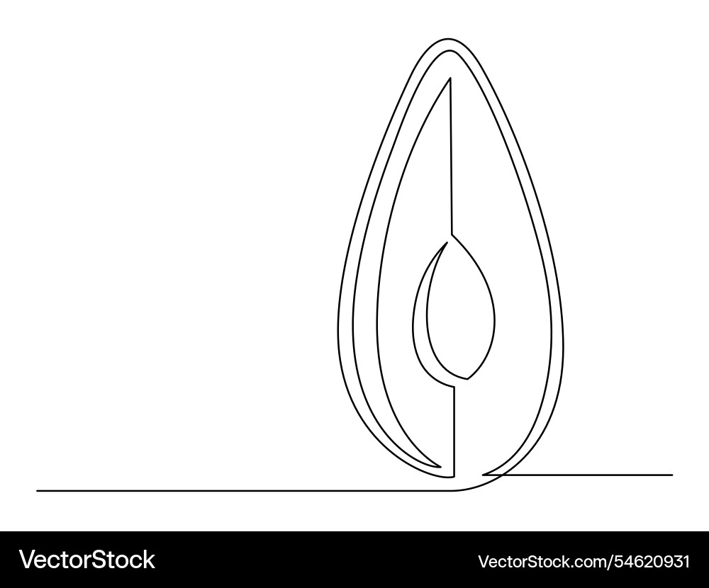 Continuous one line half of avocado Royalty Free Vector Continuous one line half of avocado Royalty Free Vector