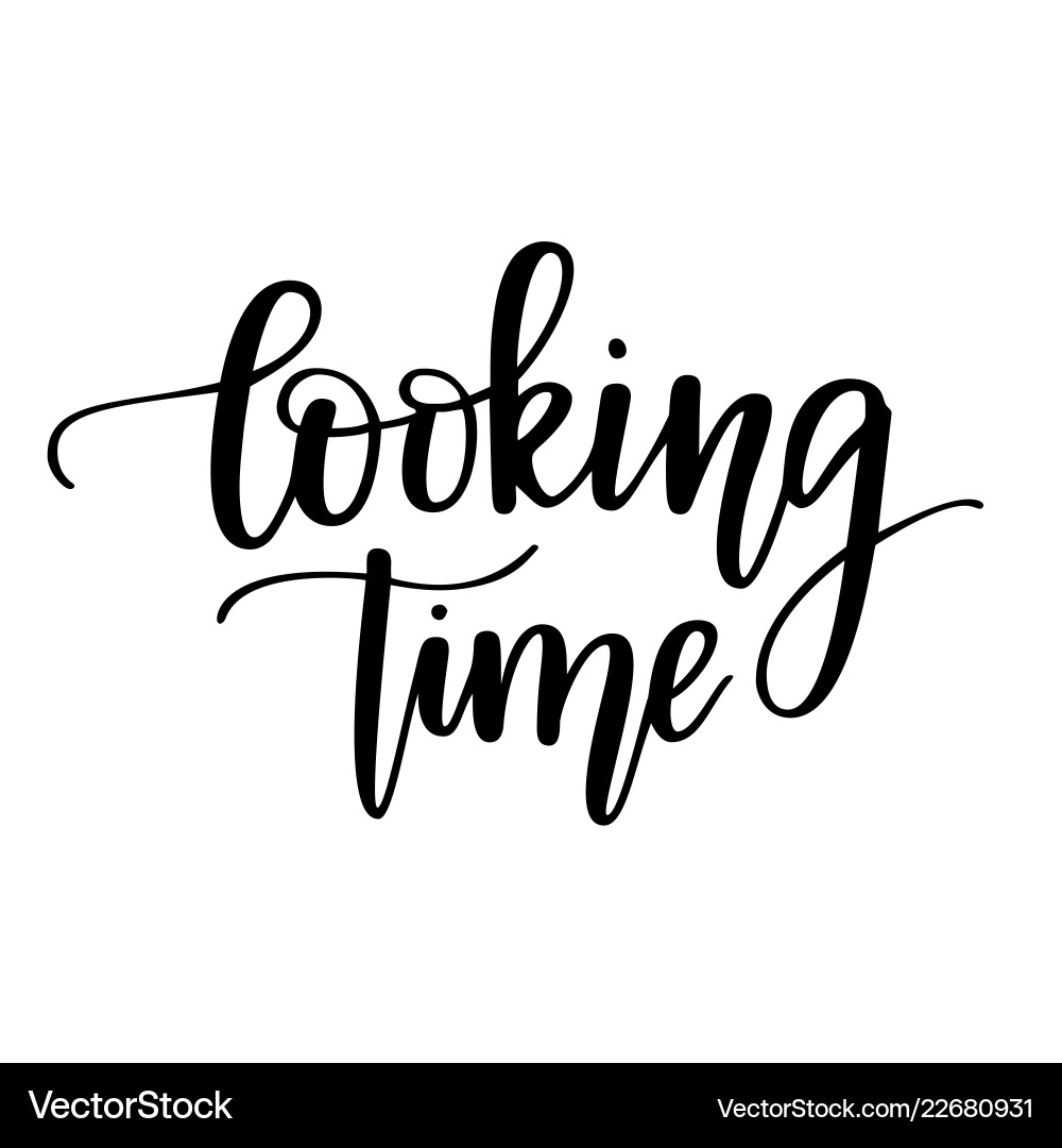 Cooking time lettering design for kitchen Vector Image