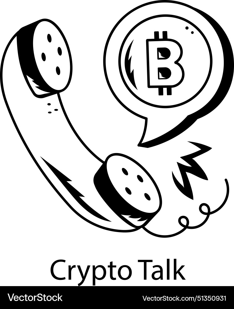 Crypto Talk Royalty Free Vector Image Vectorstock