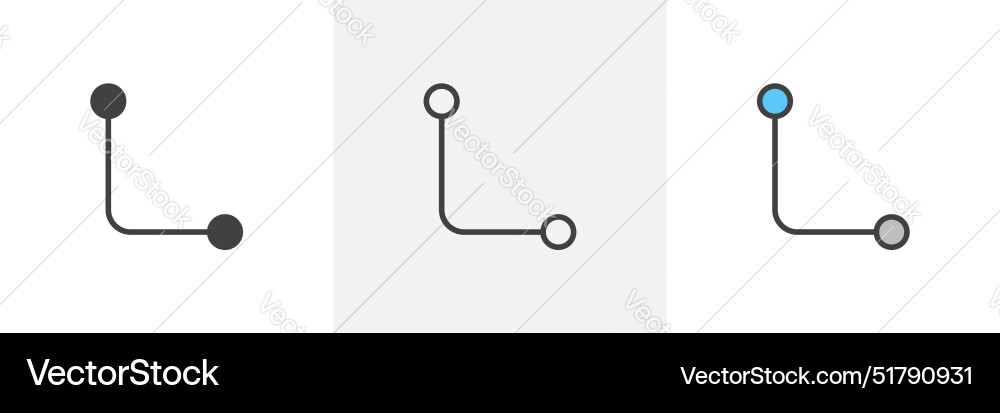 Diagram nested line icon set Royalty Free Vector Image
