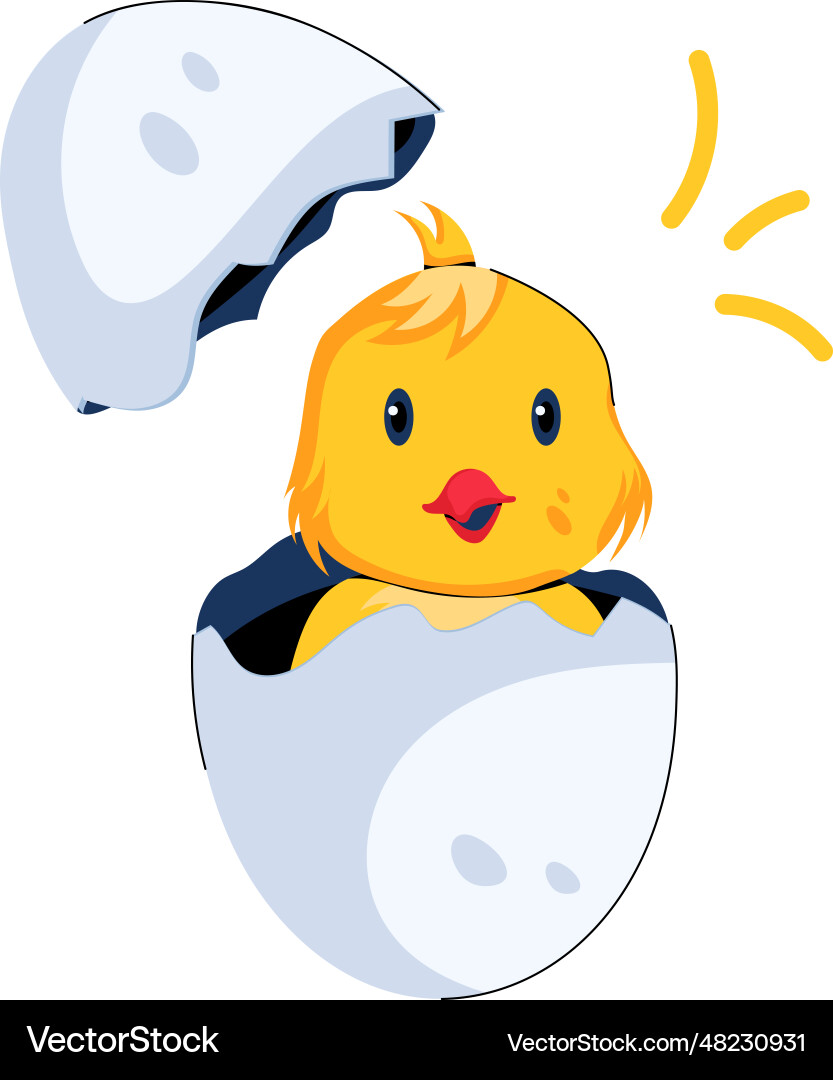 Egg hatching Royalty Free Vector Image - VectorStock