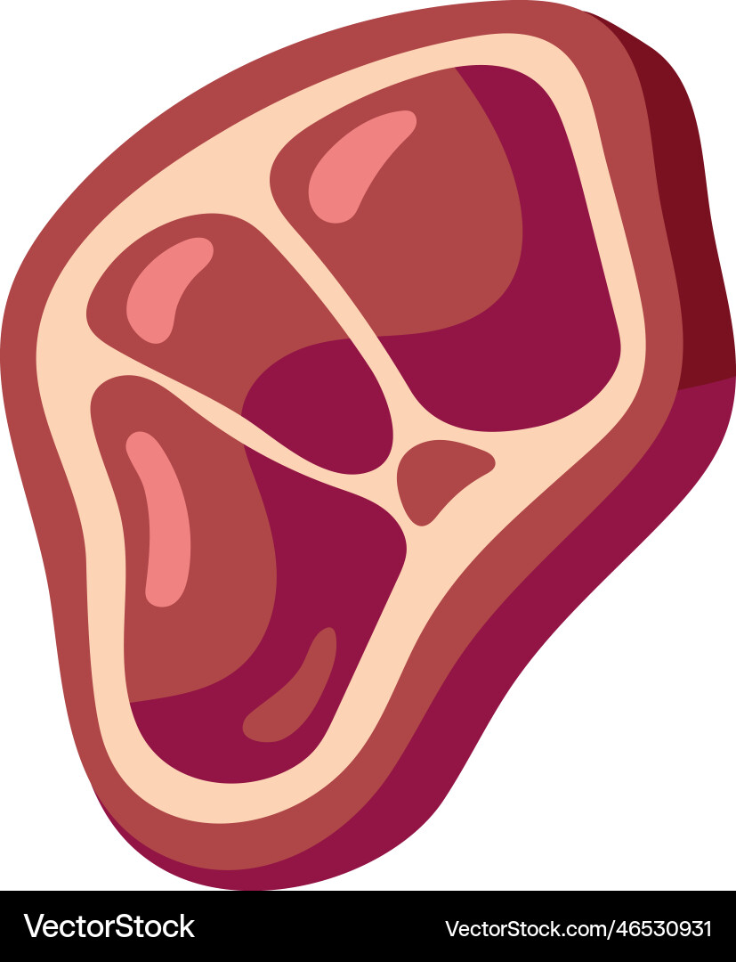 Gourmet pork chop food Royalty Free Vector Image