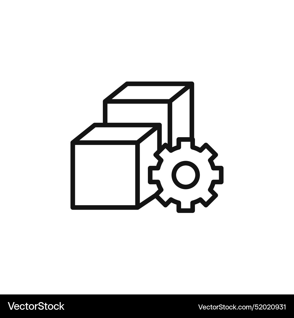 Logistics management icon outline collection Vector Image