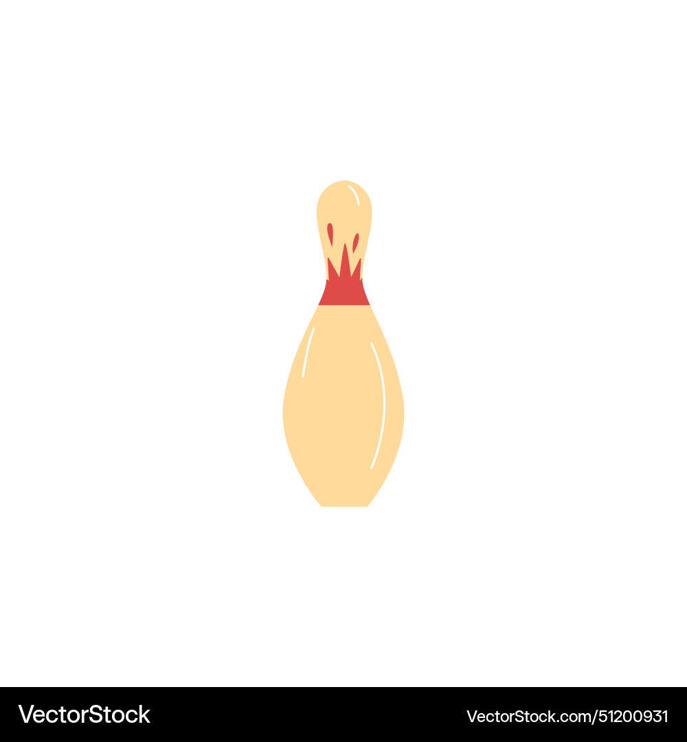 Single bowling pin Royalty Free Vector Image - VectorStock
