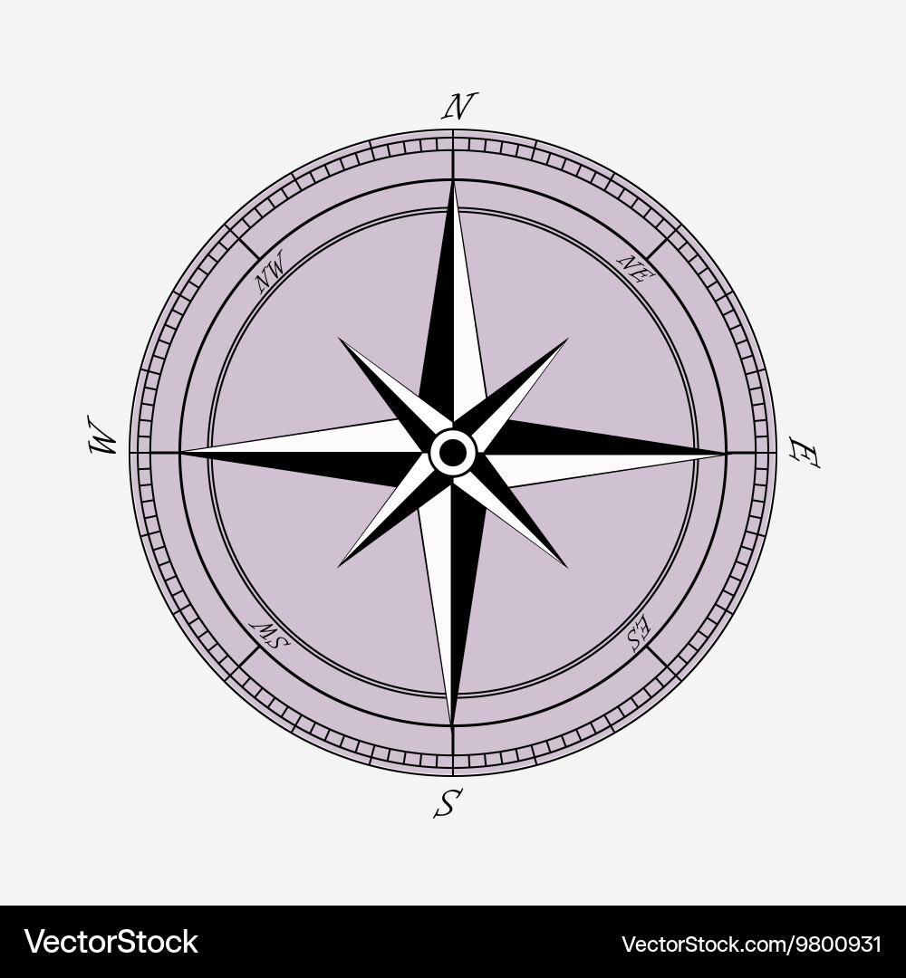 Vintage compas sign Royalty Free Vector Image - VectorStock