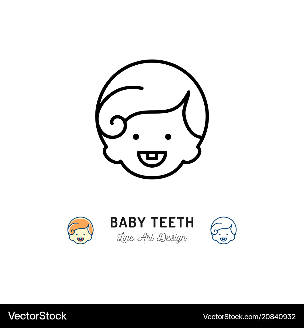 Baby Teeth Icon - First Tooth Royalty Free Vector Image