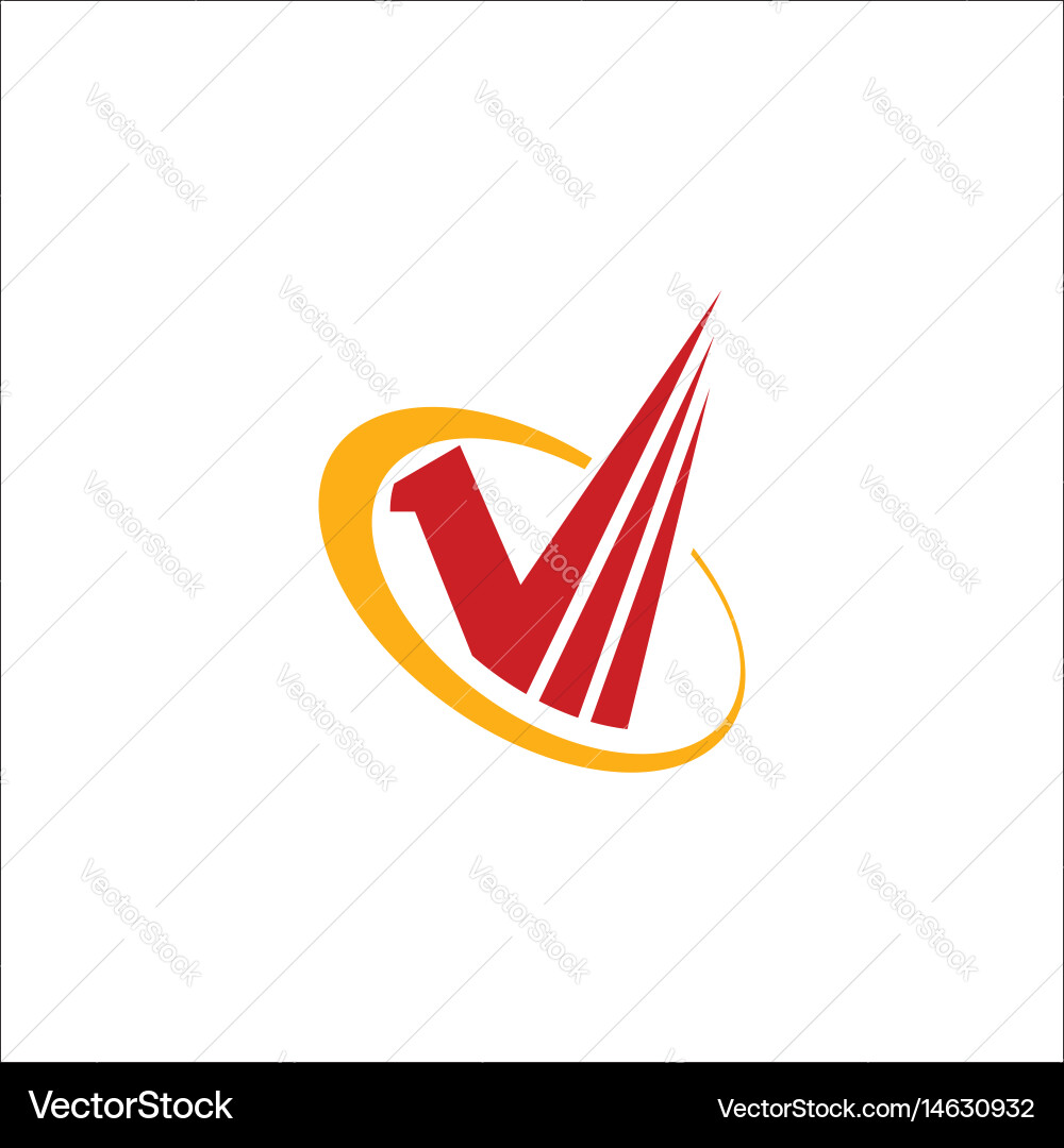 Business finance check list logo Royalty Free Vector Image
