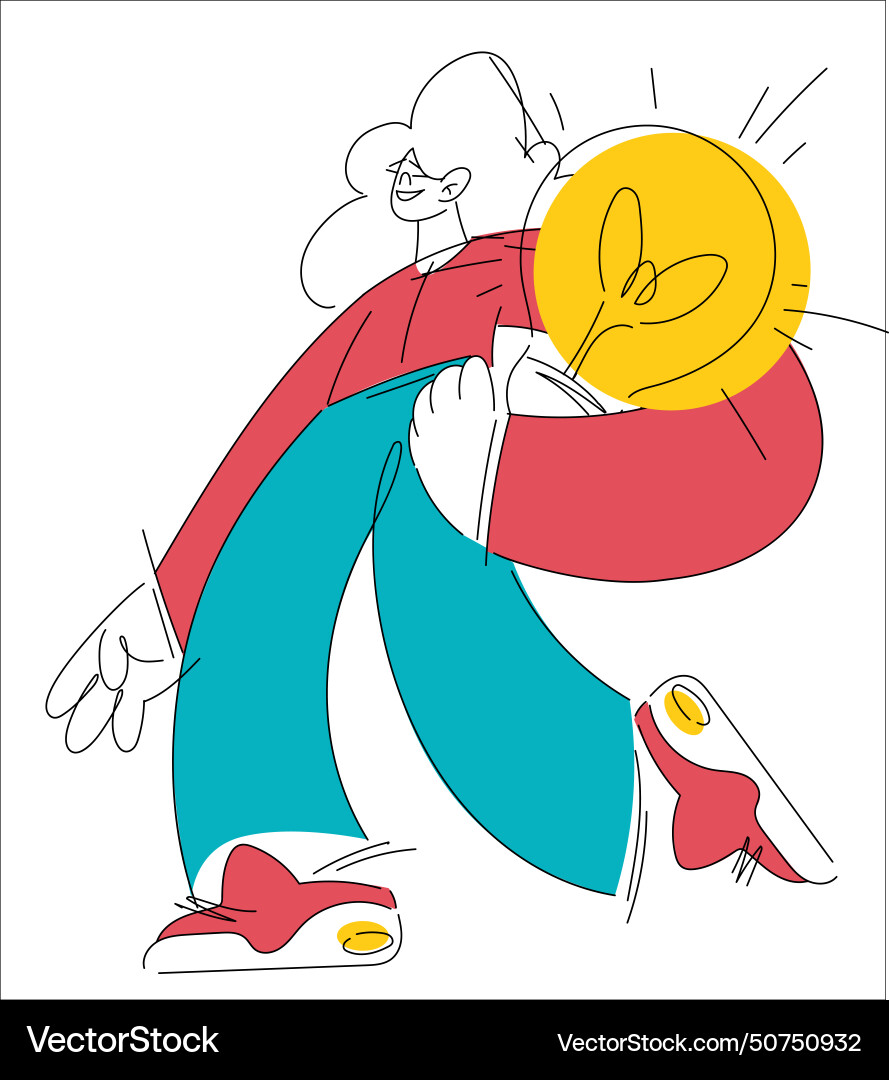 Concept of idea generation Royalty Free Vector Image