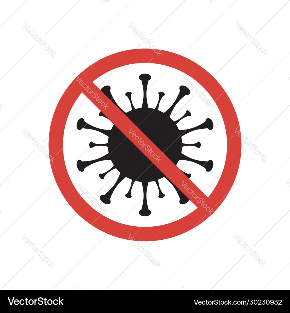 Coronavirus Stop Sign - Health Alert Royalty Free Vector