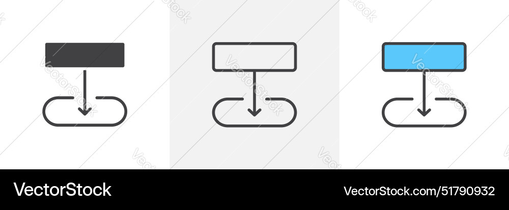 Diagram next line icon set Royalty Free Vector Image
