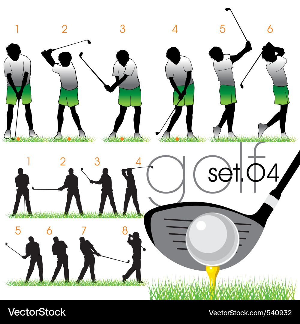 Golf Stages & Phases Royalty Free Vector Image