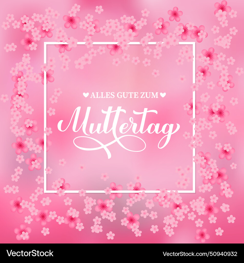 Happy mothers day in german zum muttertag banner Vector Image