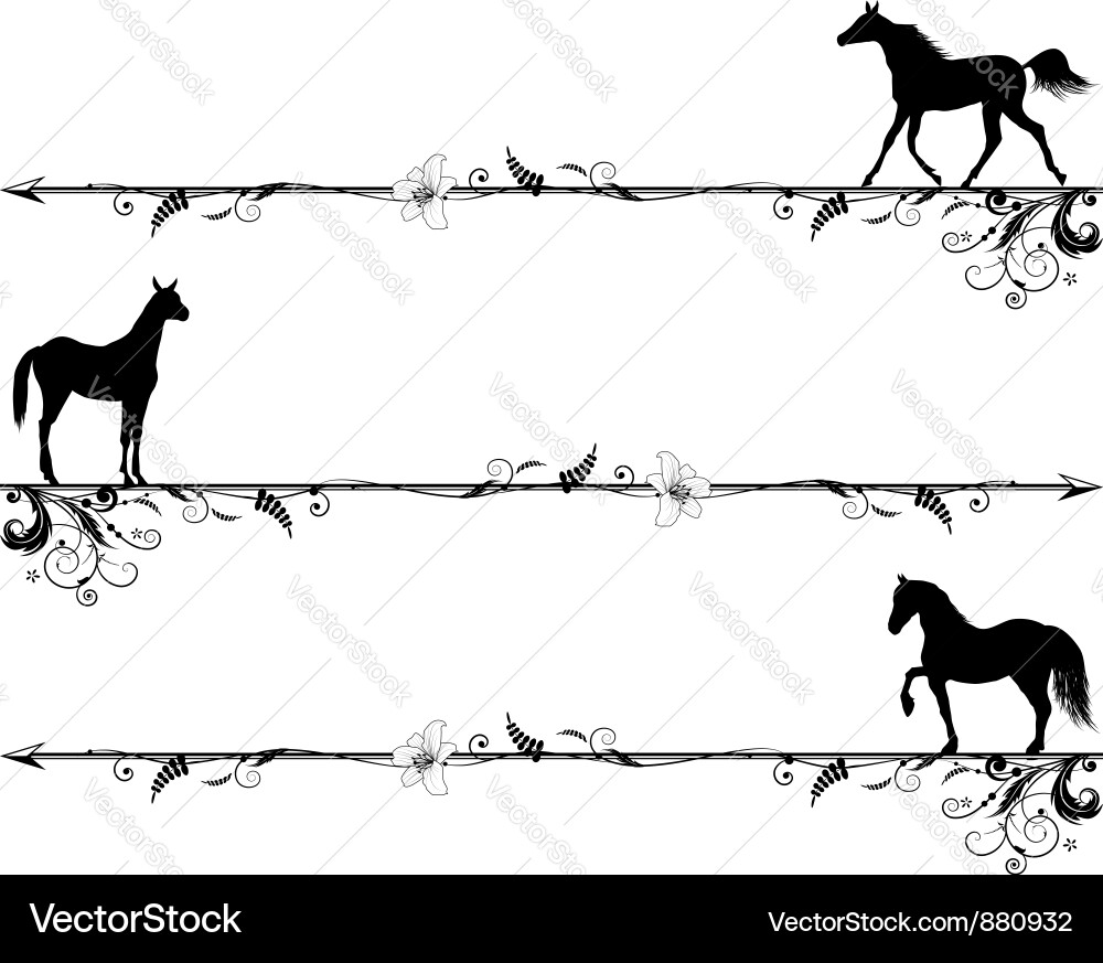 Horses Royalty Free Vector Image - VectorStock