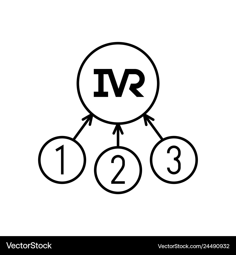 Ivr icon interactive voice response technology Vector Image